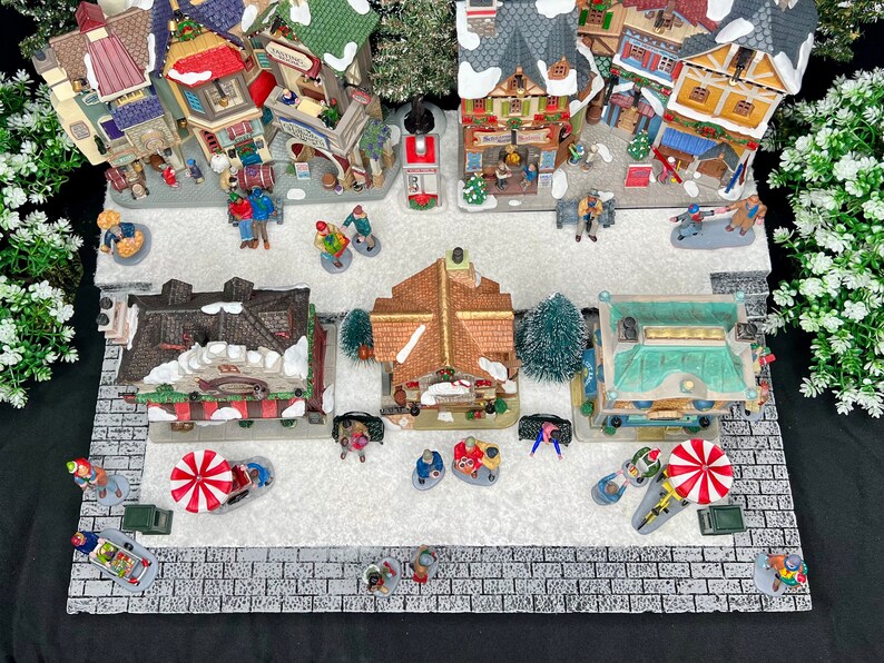 2-tier Brick Christmas Village Display Platform - Etsy