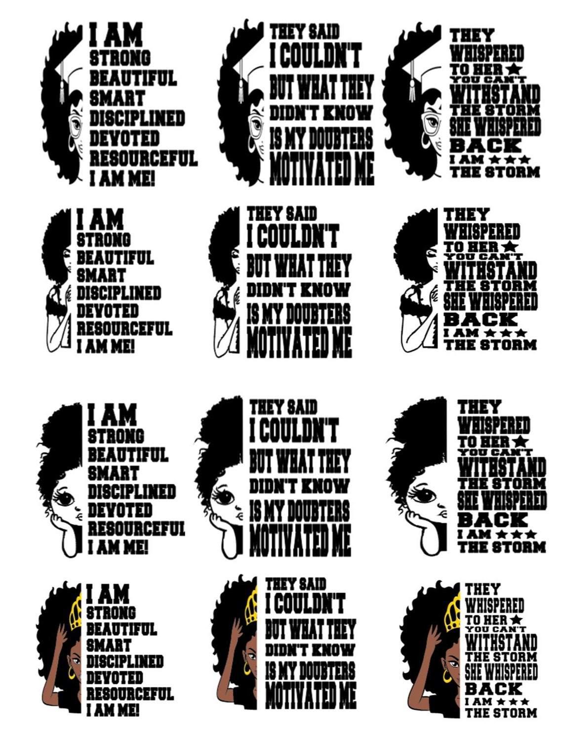 African Queen Quotes, Black Girl Magic, Bundle, Quotes, Black Woman ...