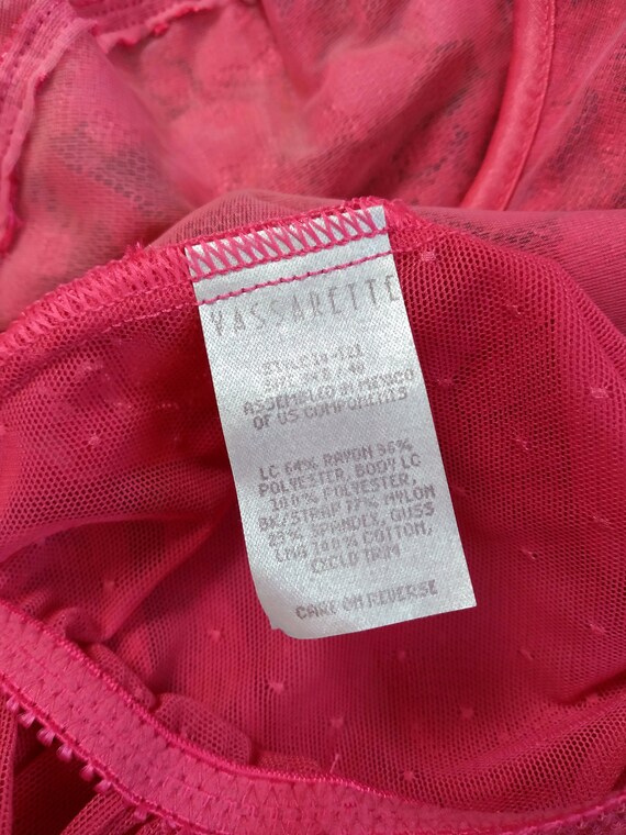 1980s Vintage Vassarette Coral Red Lacy Teddy | Roman… - Gem