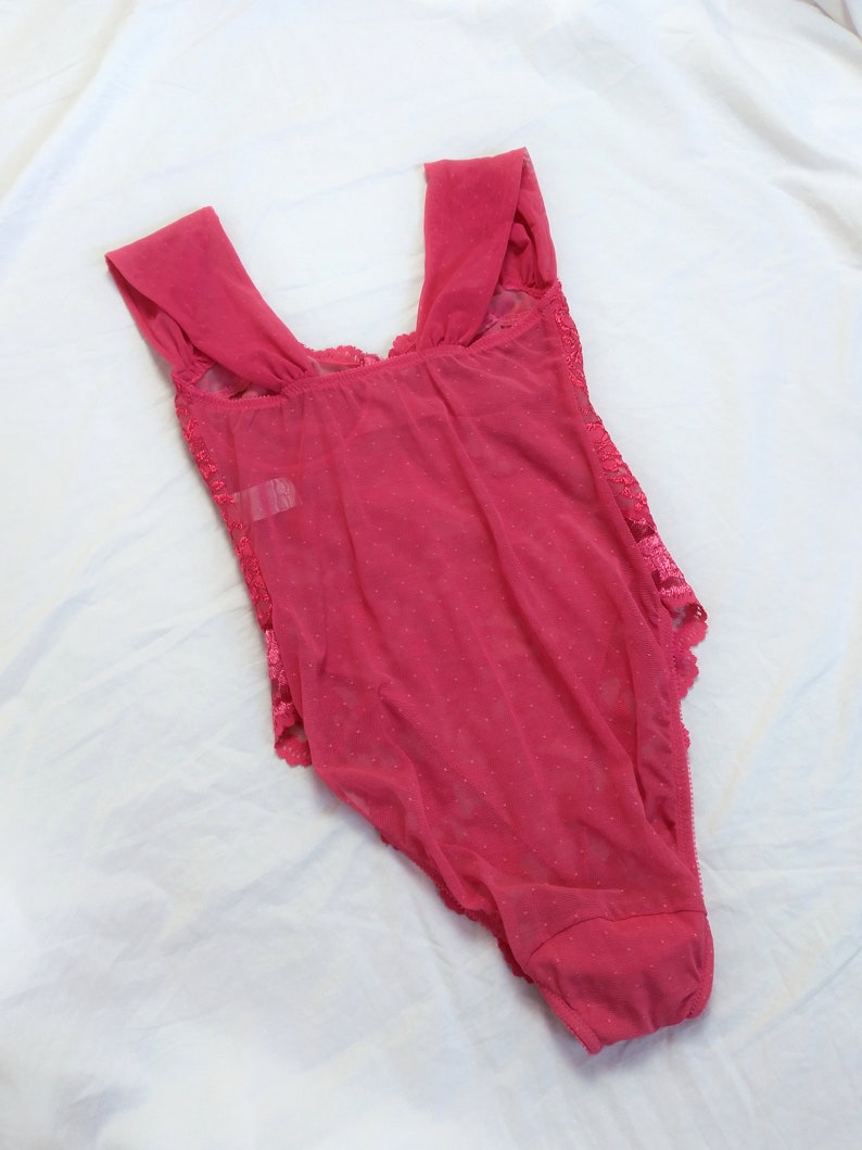 1980s Vintage Vassarette Coral Red Lacy Teddy Romantic - Etsy