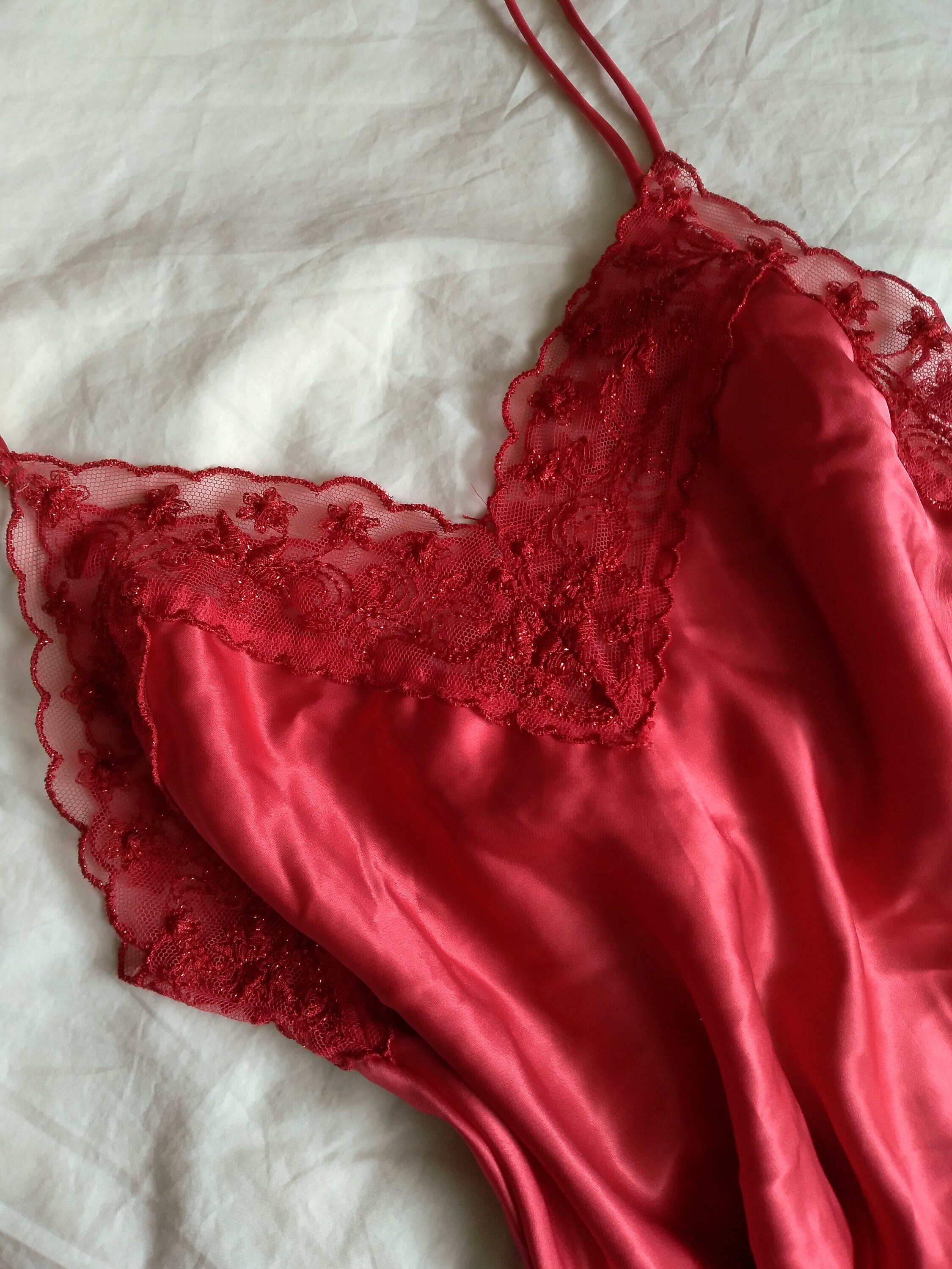 1970s Vintage Victoria's Secret Bright Red Flutter Babydoll | Coquette ...