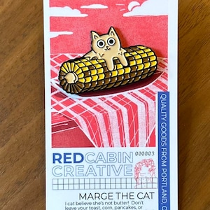 Butter Cat - Soft Enamel Pin - Corn Variant - Etsy