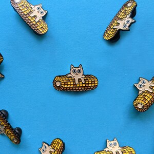 Butter Cat - Soft Enamel Pin - Corn Variant - Etsy