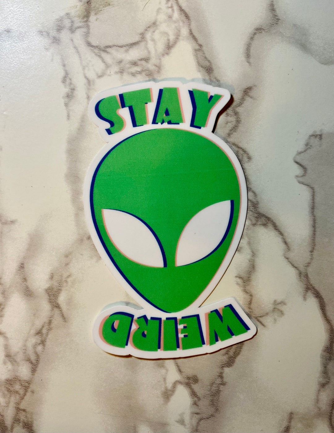 Stay Weird Alien Sticker - Etsy