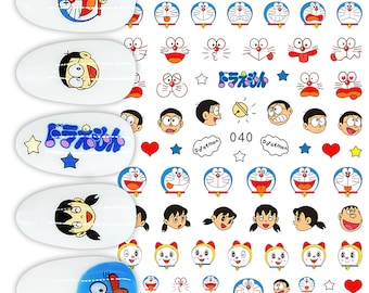 Doraemon Nail Stickers - Etsy