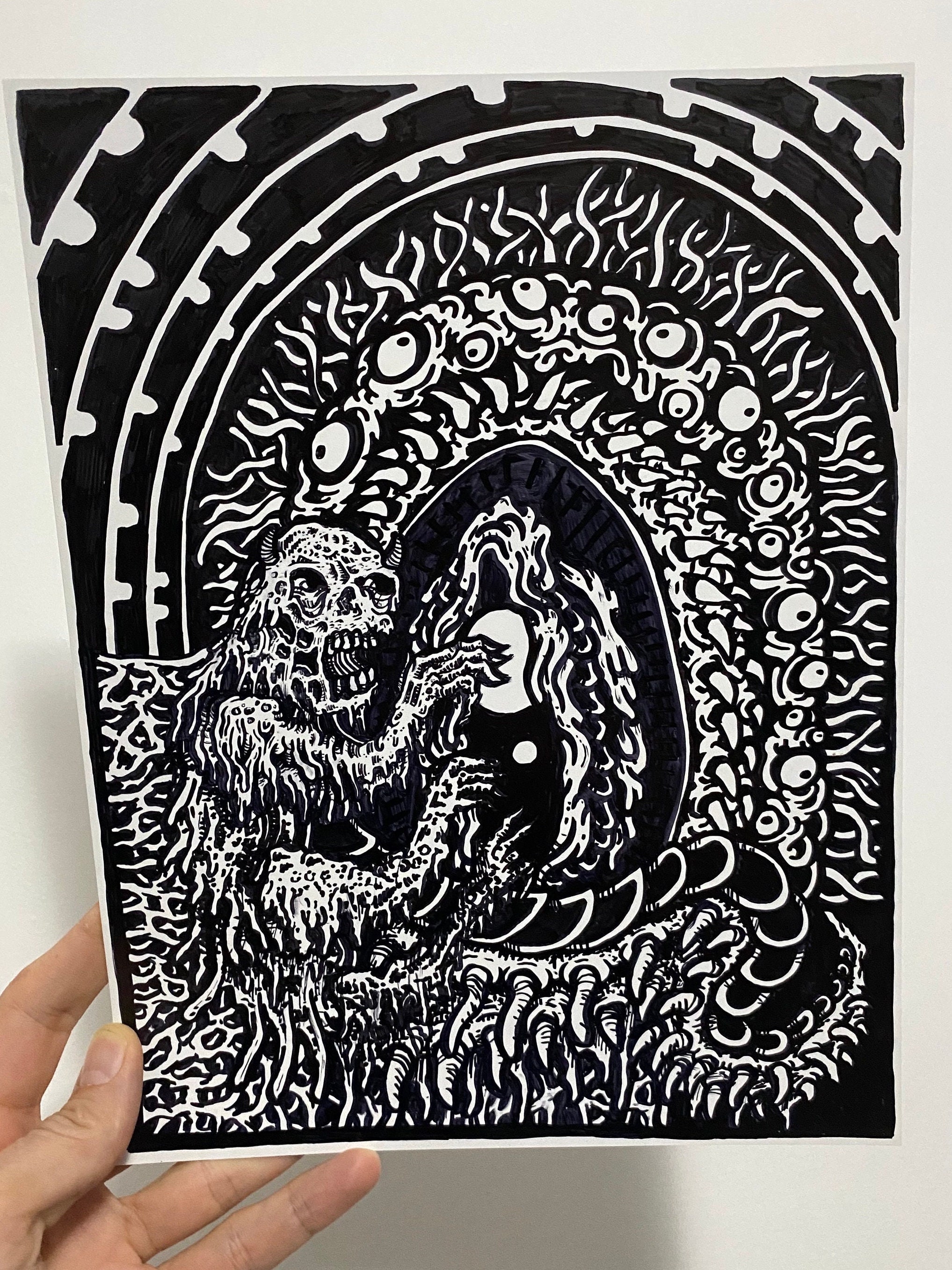 LIMINOID Original Illustration Artwork by Euan Boyd Psychedelic Cosmic ...