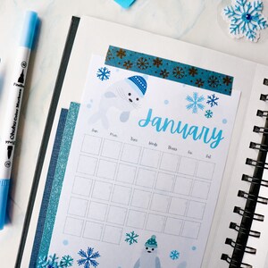 January Printable Journal Pages 2025 | Monthly Spread | Bujo Spread ...