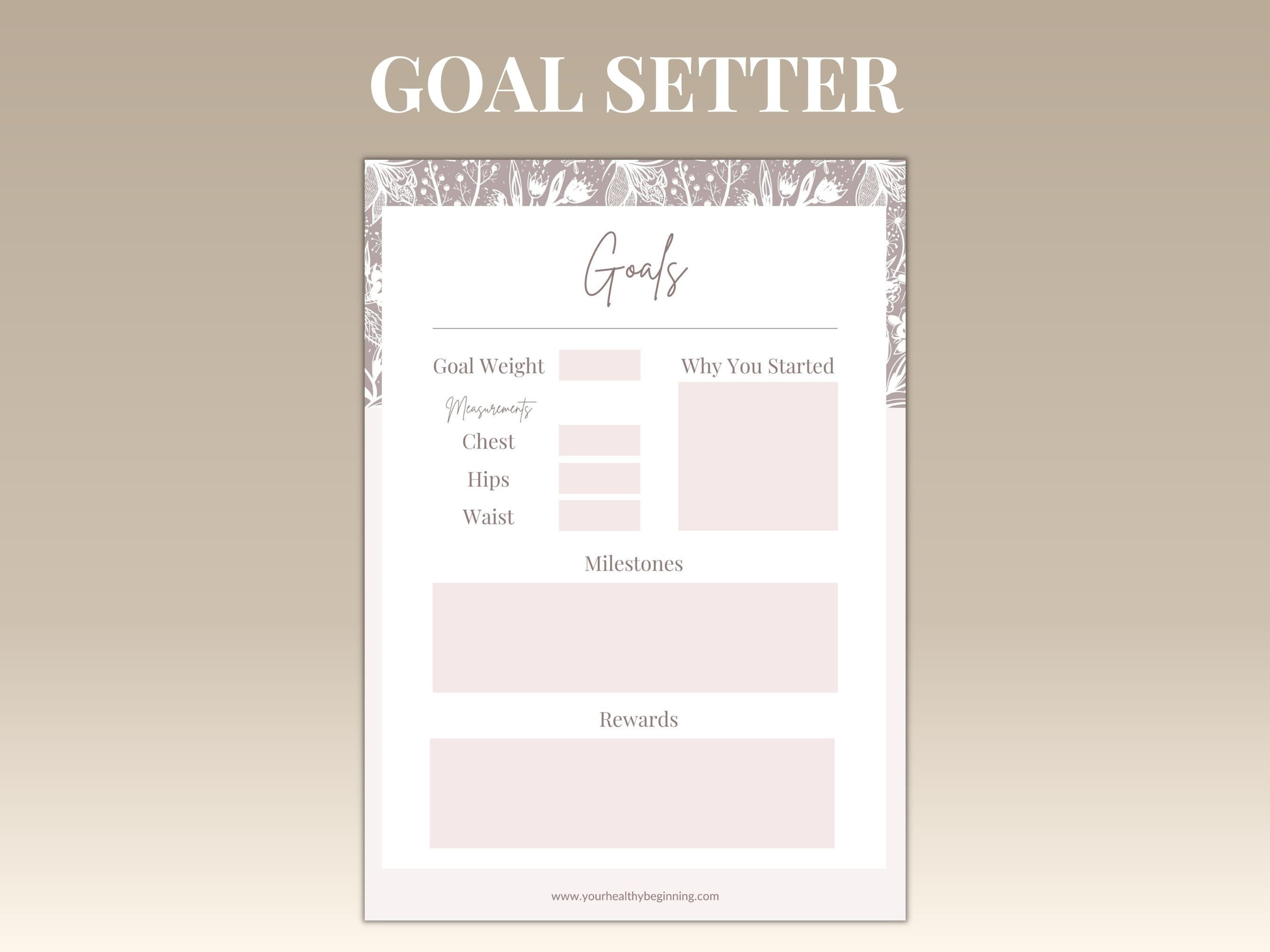 Weight Loss Tracker Printable & Fillable PDF Goal Setting - Etsy