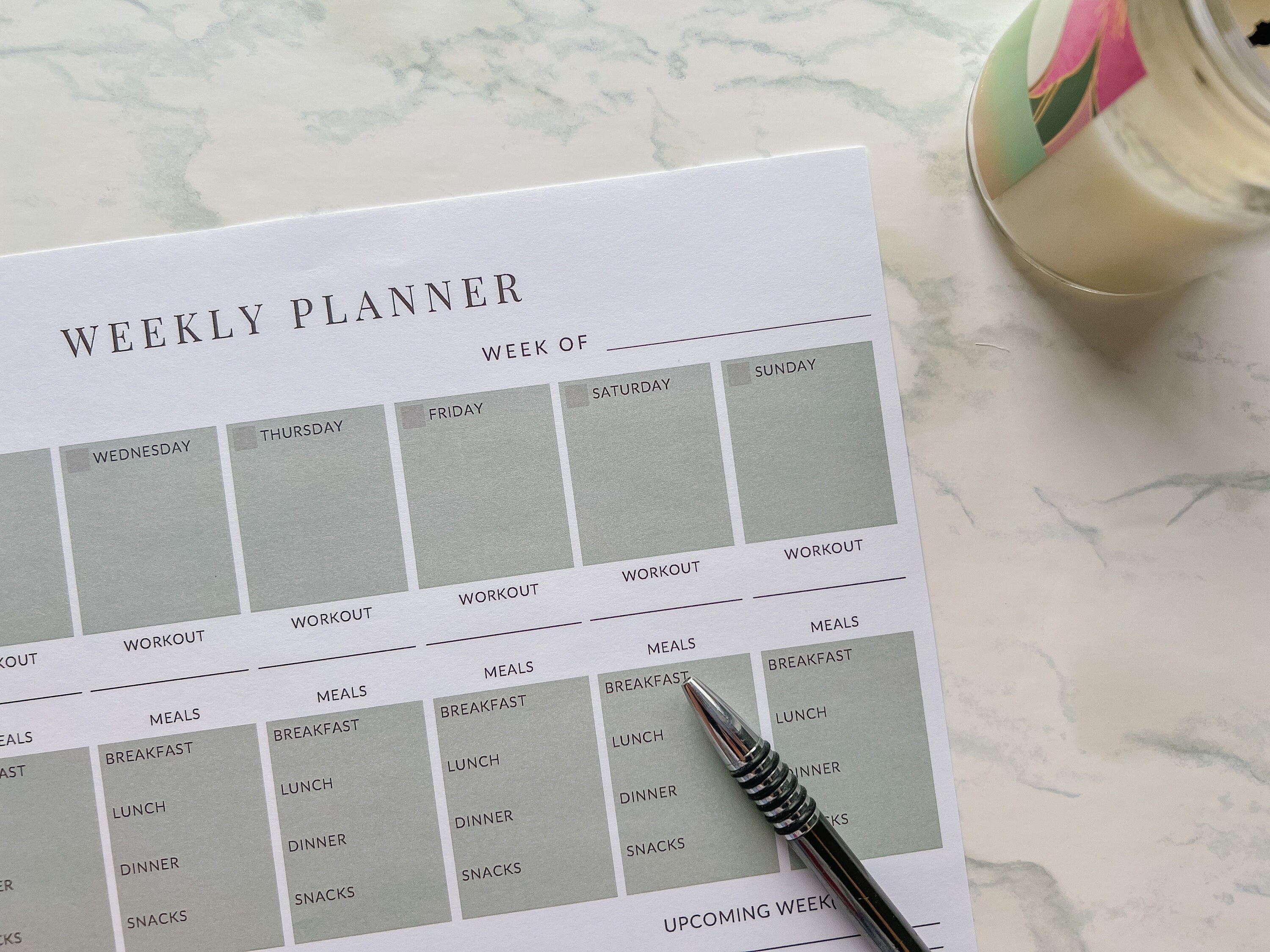 Weekly Planner Template Printable & Fillable PDF With - Etsy