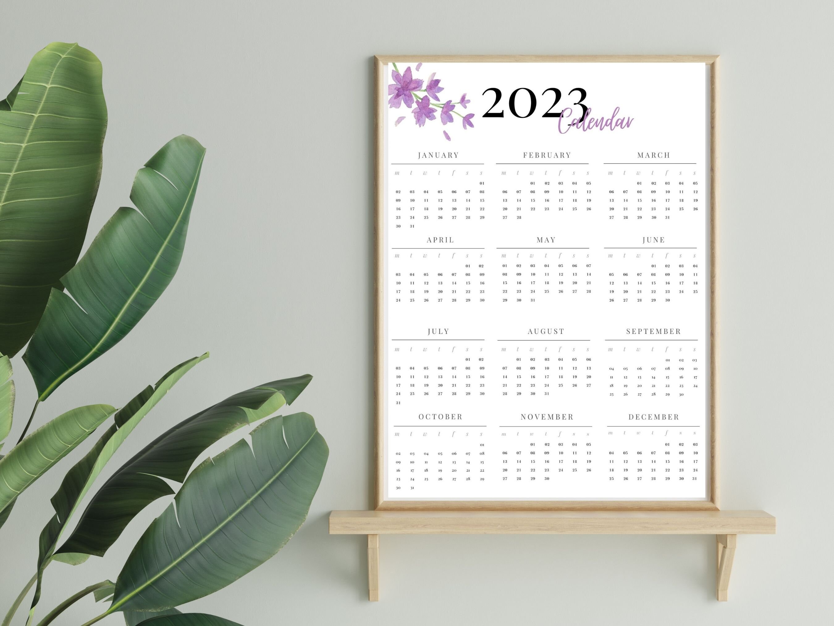 2022/2023 Printable One Page Calendar | A4 A3 and US Letter Size - Etsy