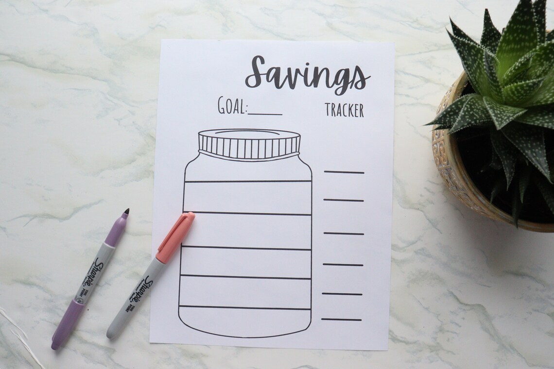 Savings Tracker Printable & Procreate Compatible A4 Page - Etsy Canada