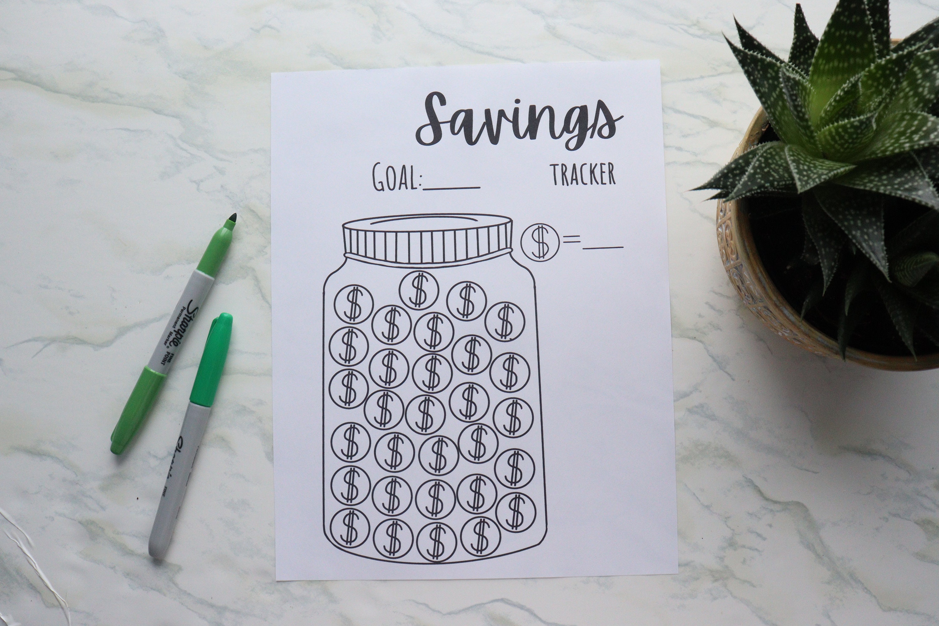 Savings Tracker Printable & Procreate Compatible A4 Page - Etsy Canada