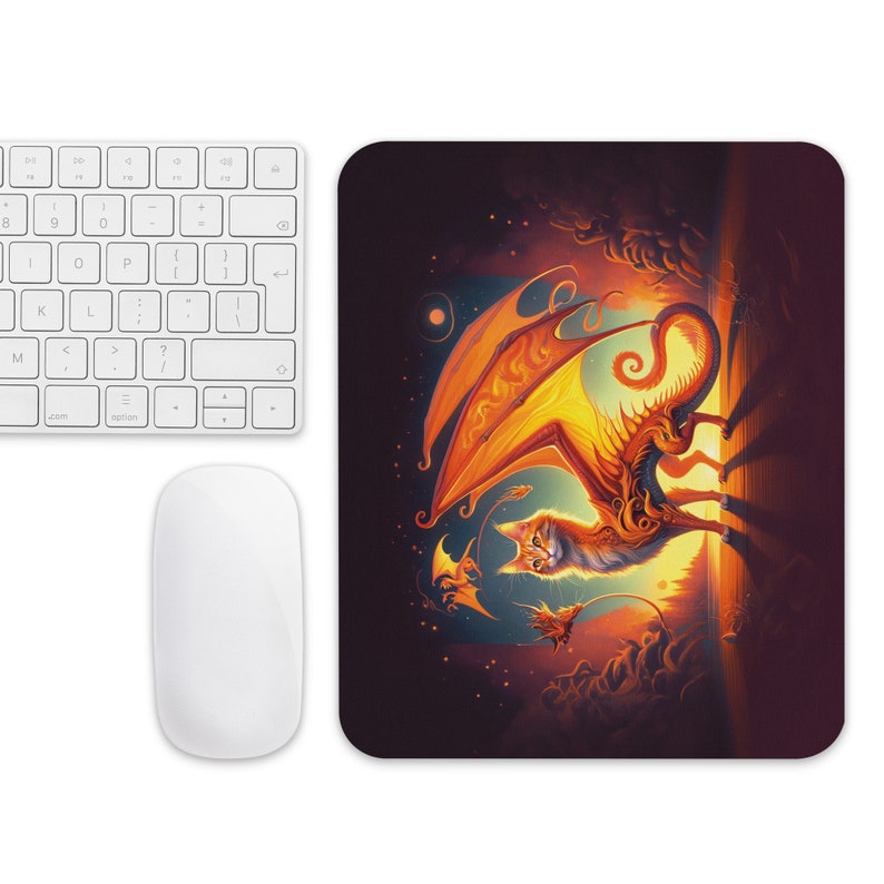 Orange Cat Inspired by Charizard Mouse Pad Fan Art Pokemon - Etsy