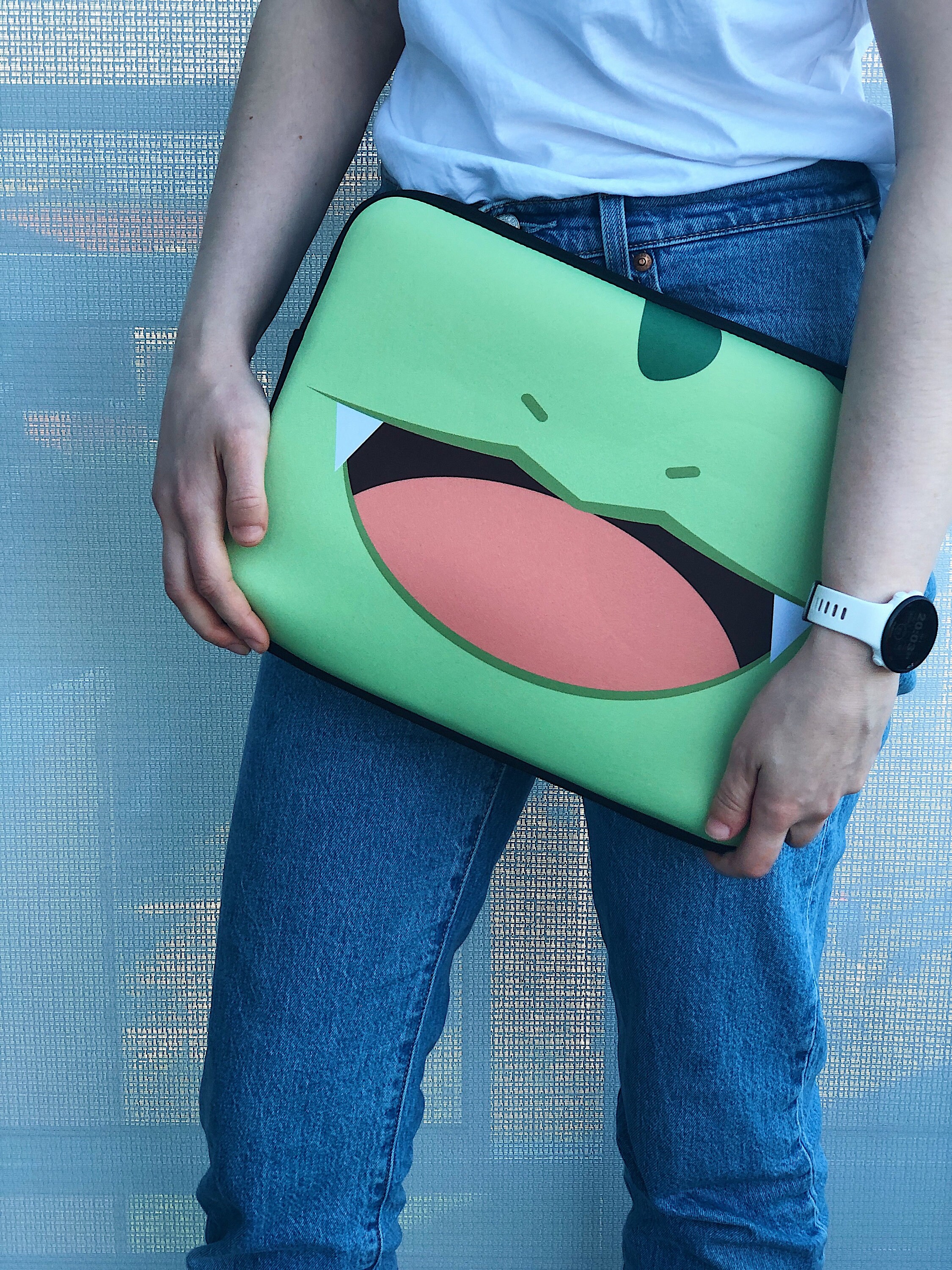 Minimalistic Bulbasaur Laptop Sleeve Fan Art Pokemon Laptop Bag ...