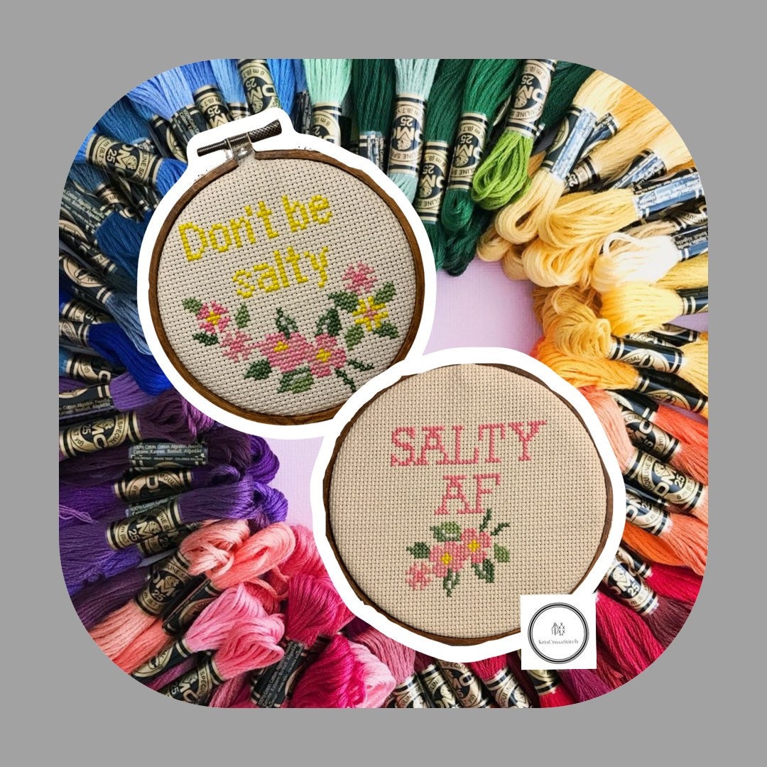 Set of 2 salty Cross Stitch Patterns - Etsy