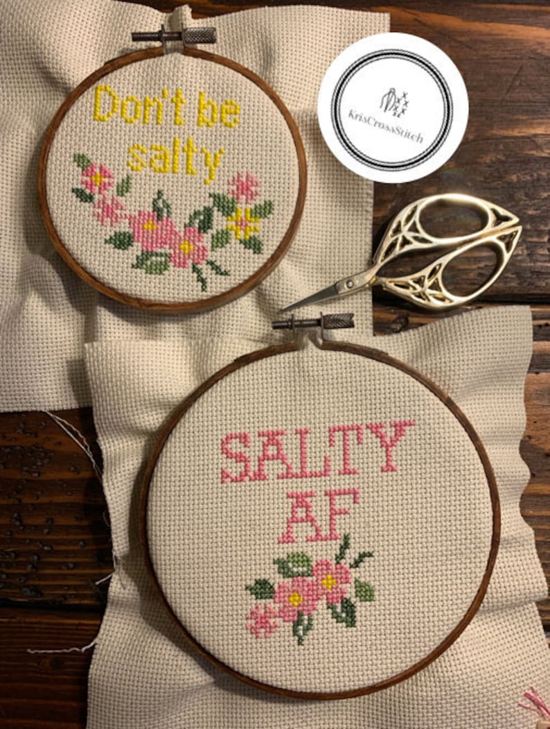 Set of 2 salty Cross Stitch Patterns - Etsy