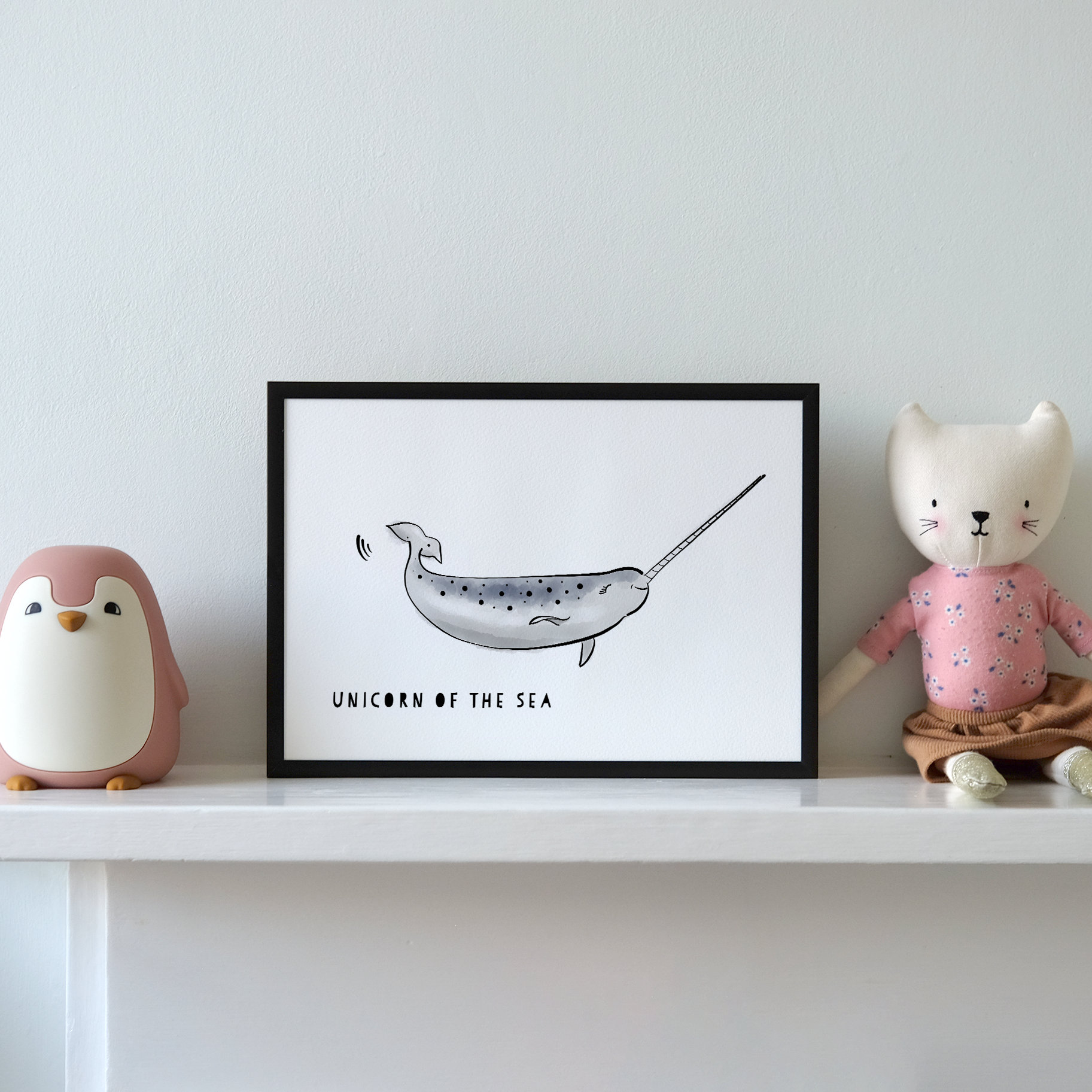 Unicorn of the Sea Print | Narwhal Print | Wall Art | Gallery Wall ...