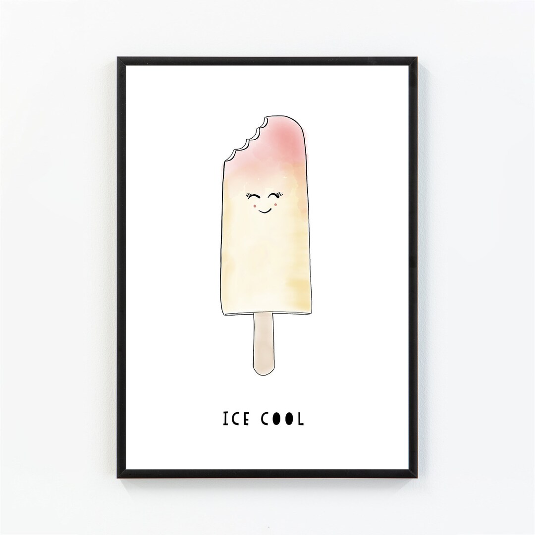 Ice Cool Print | Ice Lolly Print | Nursery Print | Kids Room Decor ...