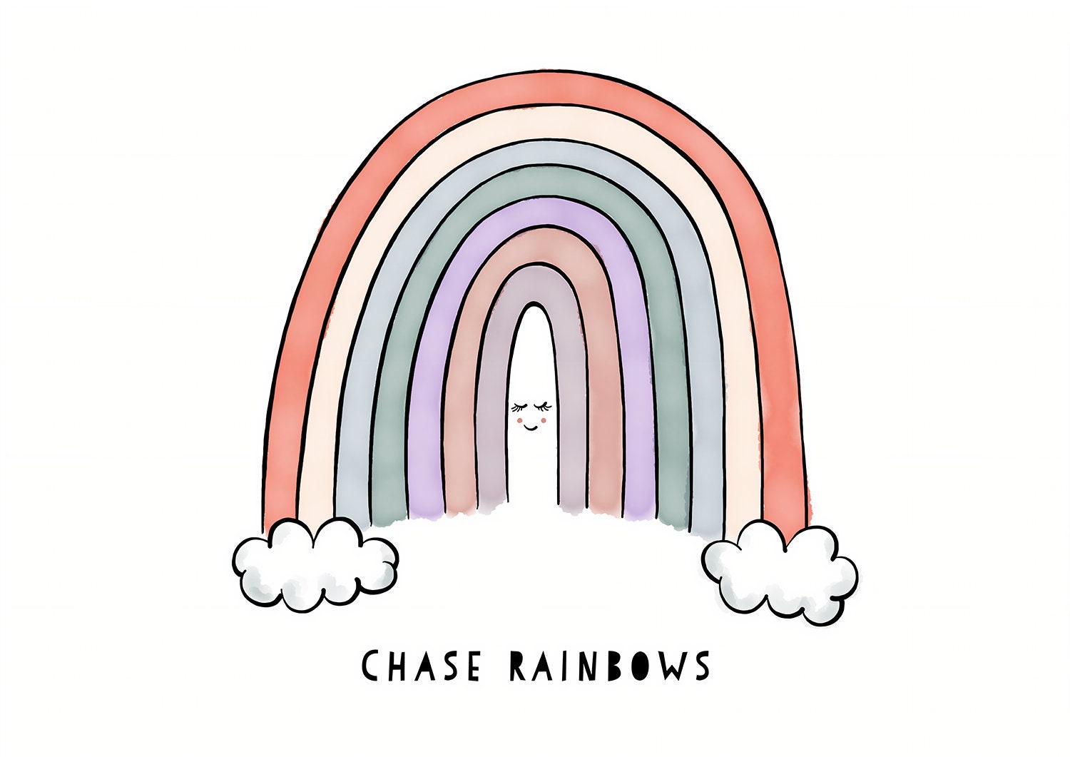 Chase Rainbows Print Kids Wall Art Nursery Room Decor | Etsy