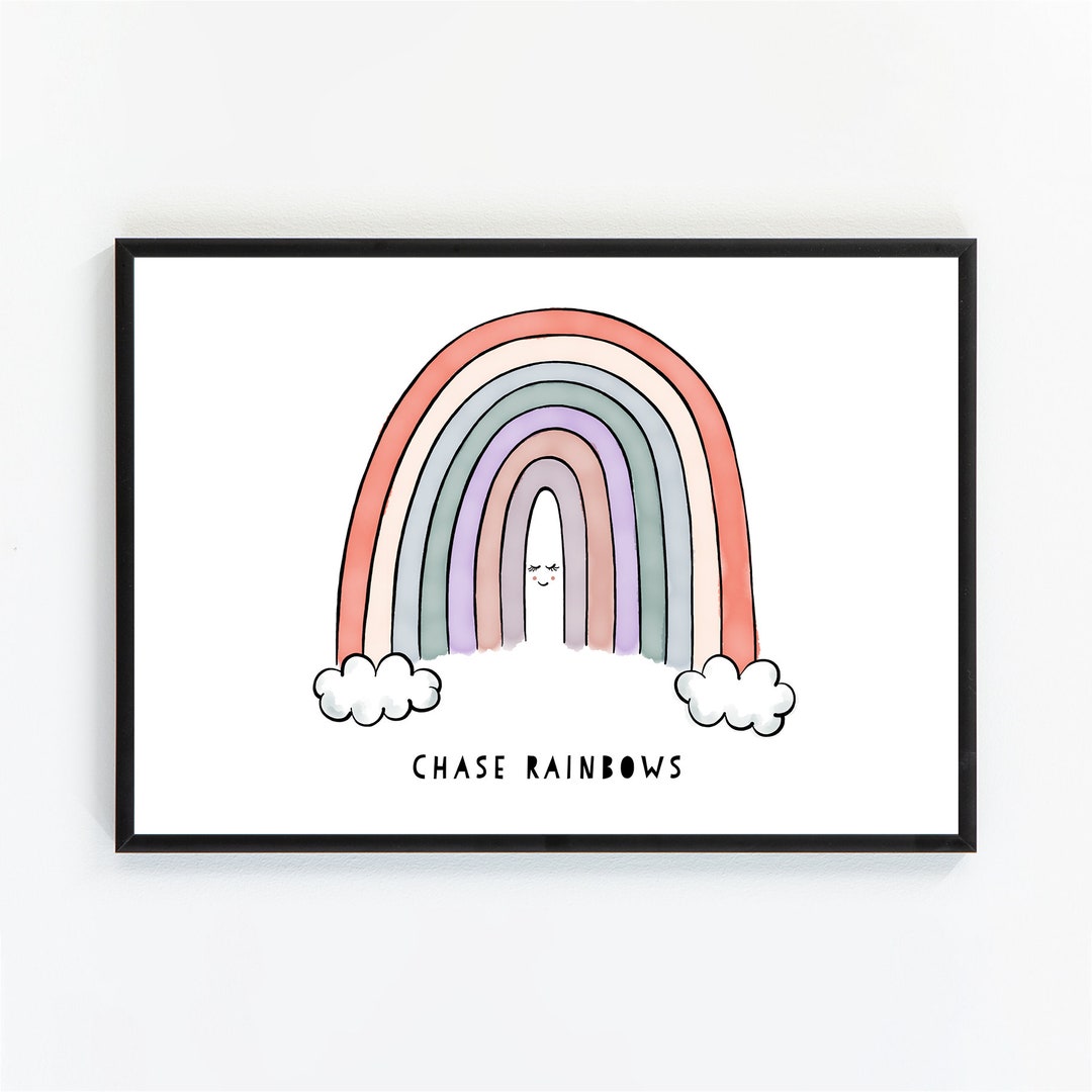 Chase Rainbows Print | Kids Wall Art | Nursery Room Decor ...