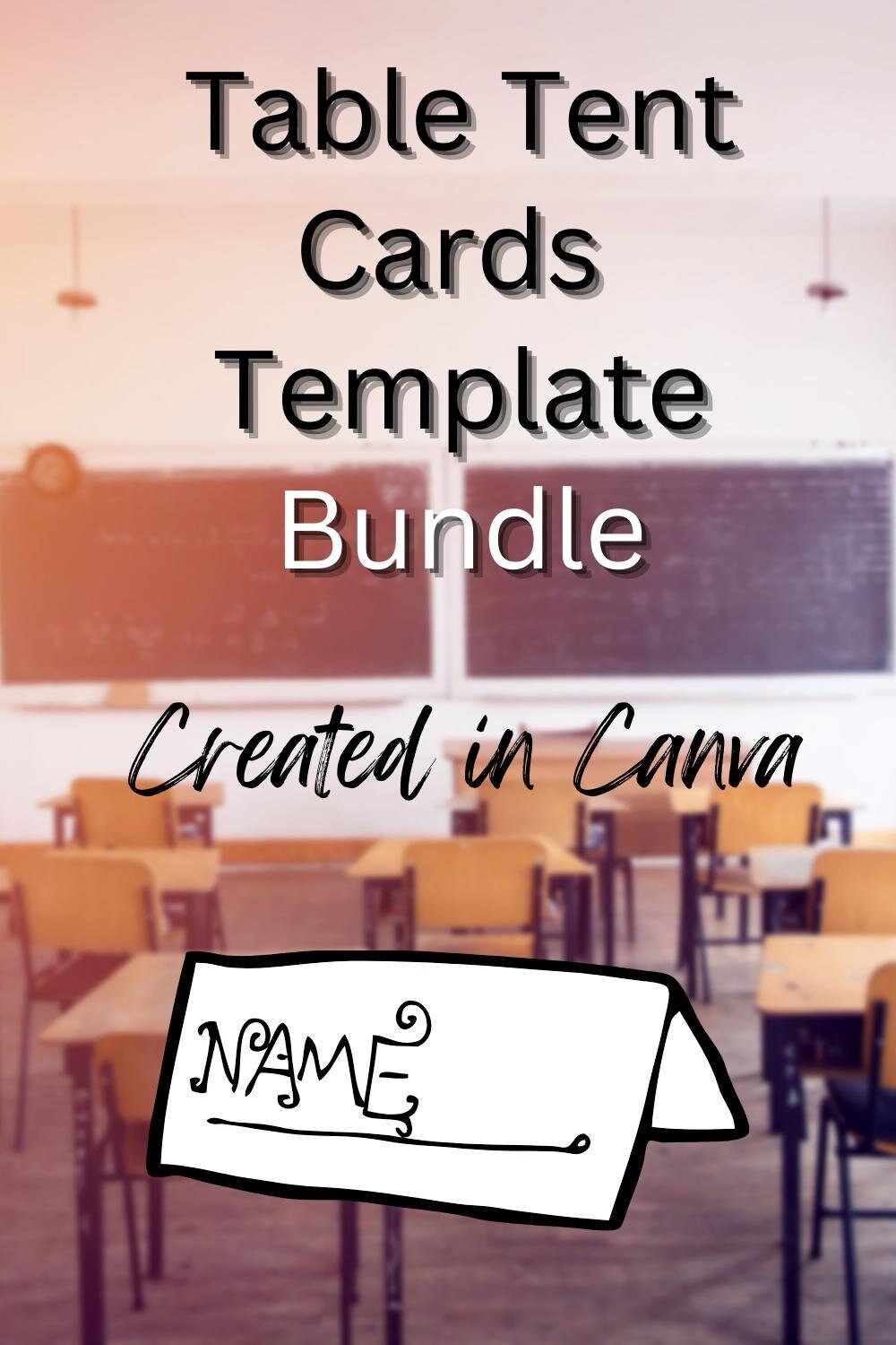 Table Tent Template Large Tent Card Bundle Printable Tent Card ...