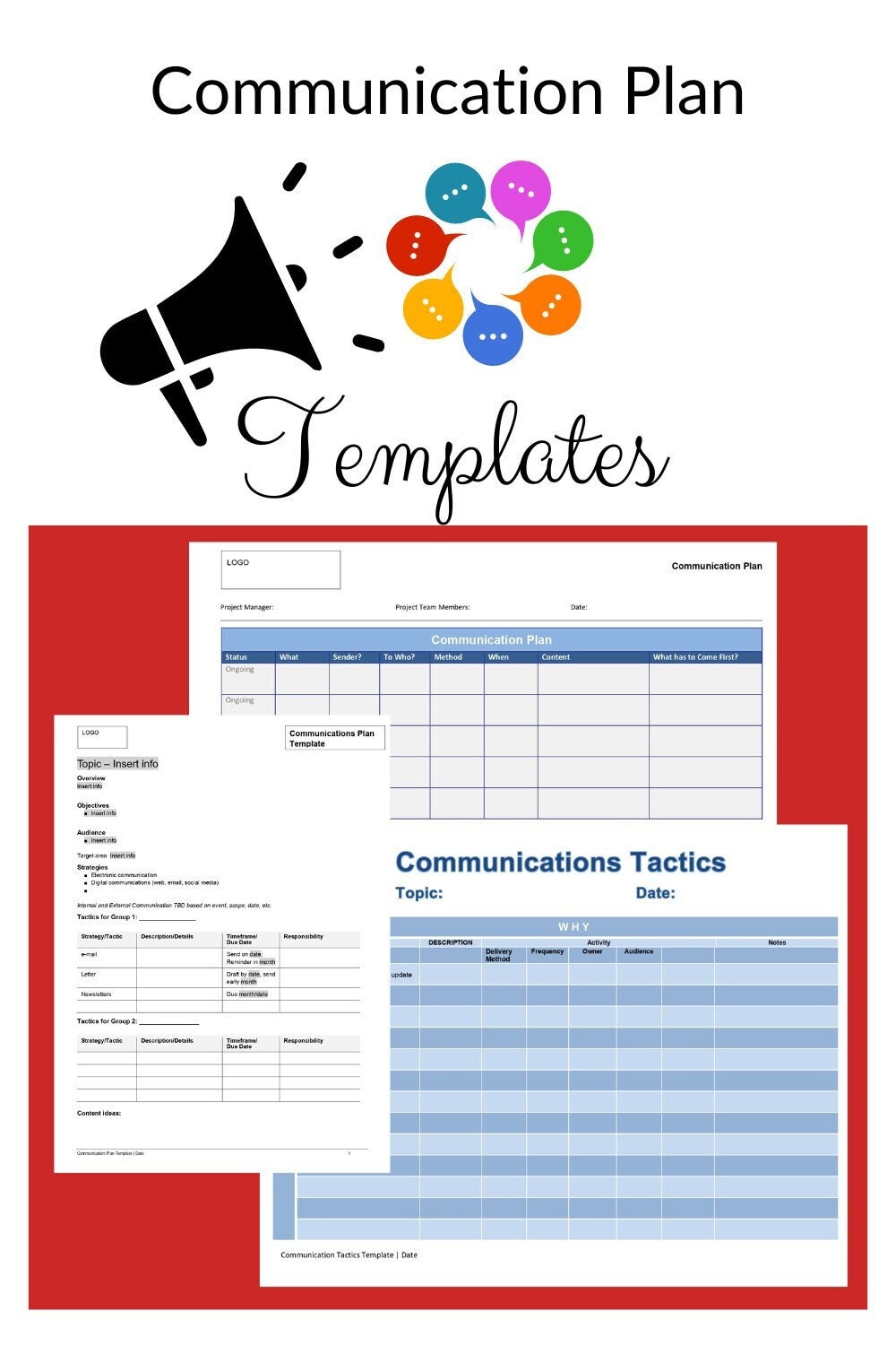 Communication Plan Template Editable Communication Plan | Communication ...