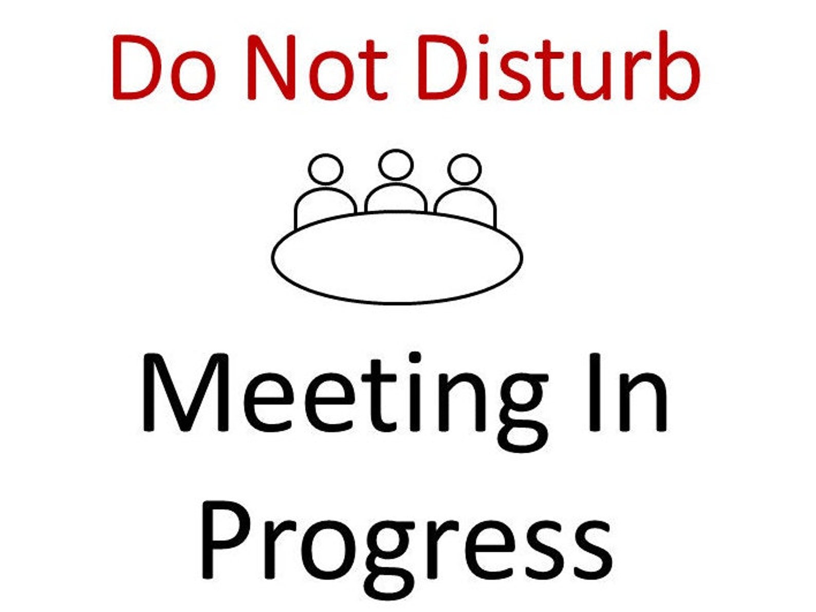 Meeting Sign Printable Office Door Sign | Meeting in Progress Sign | Do ...