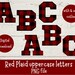 Red Plaid Letters PNG, Buffalo Plaid Letters, Uppercase Letters. Letter ...