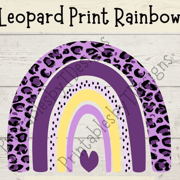 Leopard Print Rainbow PNG, Leopard Print Png, Rainbow Png, Rainbow ...
