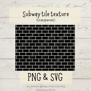 Subway Tile Wall Texture PNG, Subway Tile SVG Cut File, Texture Clipart ...