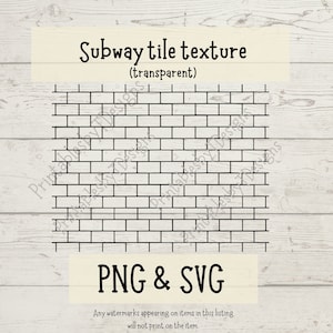Subway Tile Wall Texture PNG, Subway Tile SVG Cut File, Texture Clipart ...