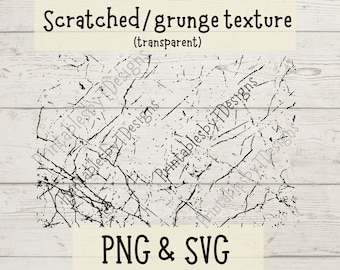 Scratched Grunge Texture PNG Distressed Background SVG - Etsy