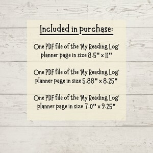 My Reading Log PDF, Reading Tracker Printable, Planner Printable ...