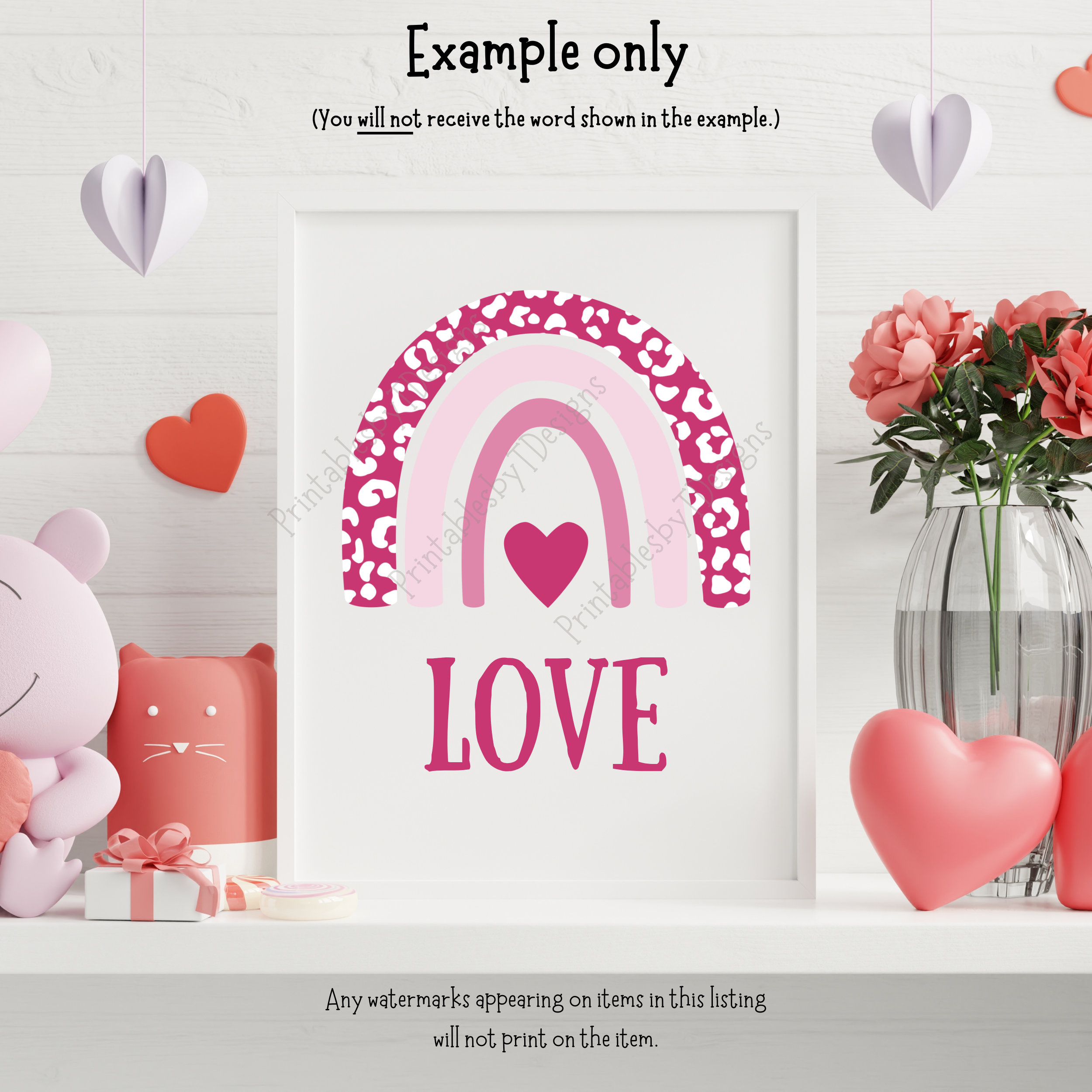 Leopard Print Rainbow PNG, Valentine Colors, Rainbow Clipart, Pink ...