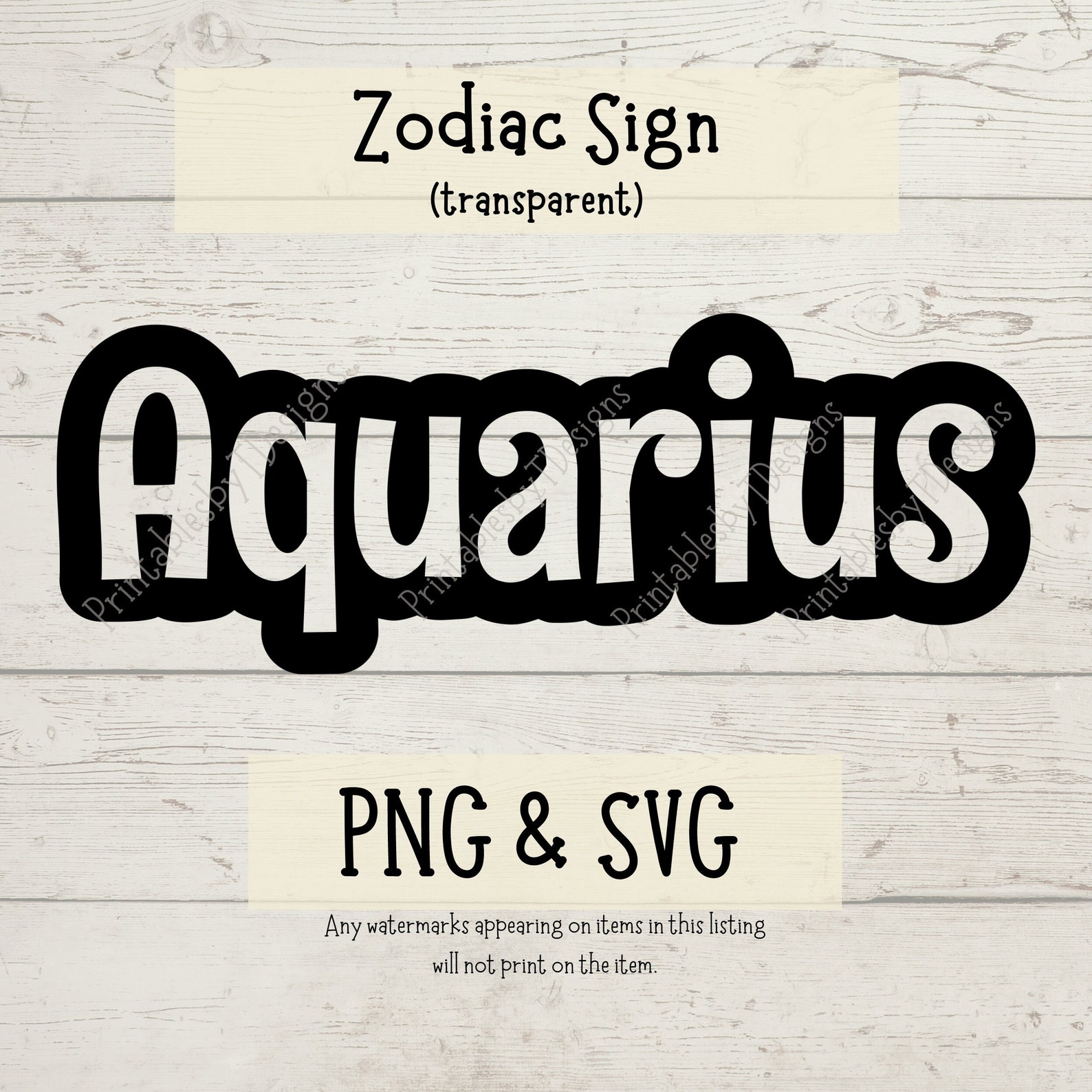 Zodiac Sign PNG, Aquarius Zodiac Sign, SVG Cut File, Astrology Signs ...