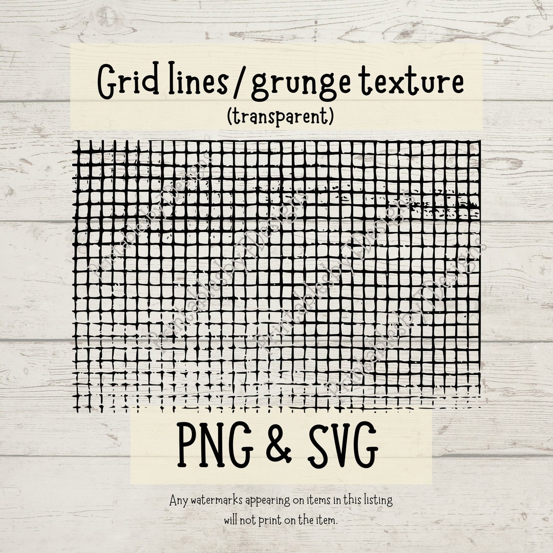 Grid Lines Grunge Texture PNG, Grid SVG Cut File, Grunge Texture ...