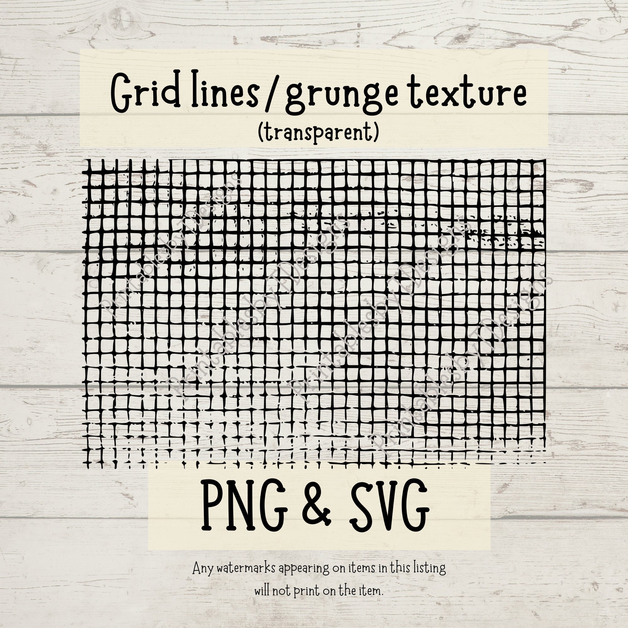 Grid Lines Grunge Texture PNG, Grid SVG Cut File, Grunge Texture ...