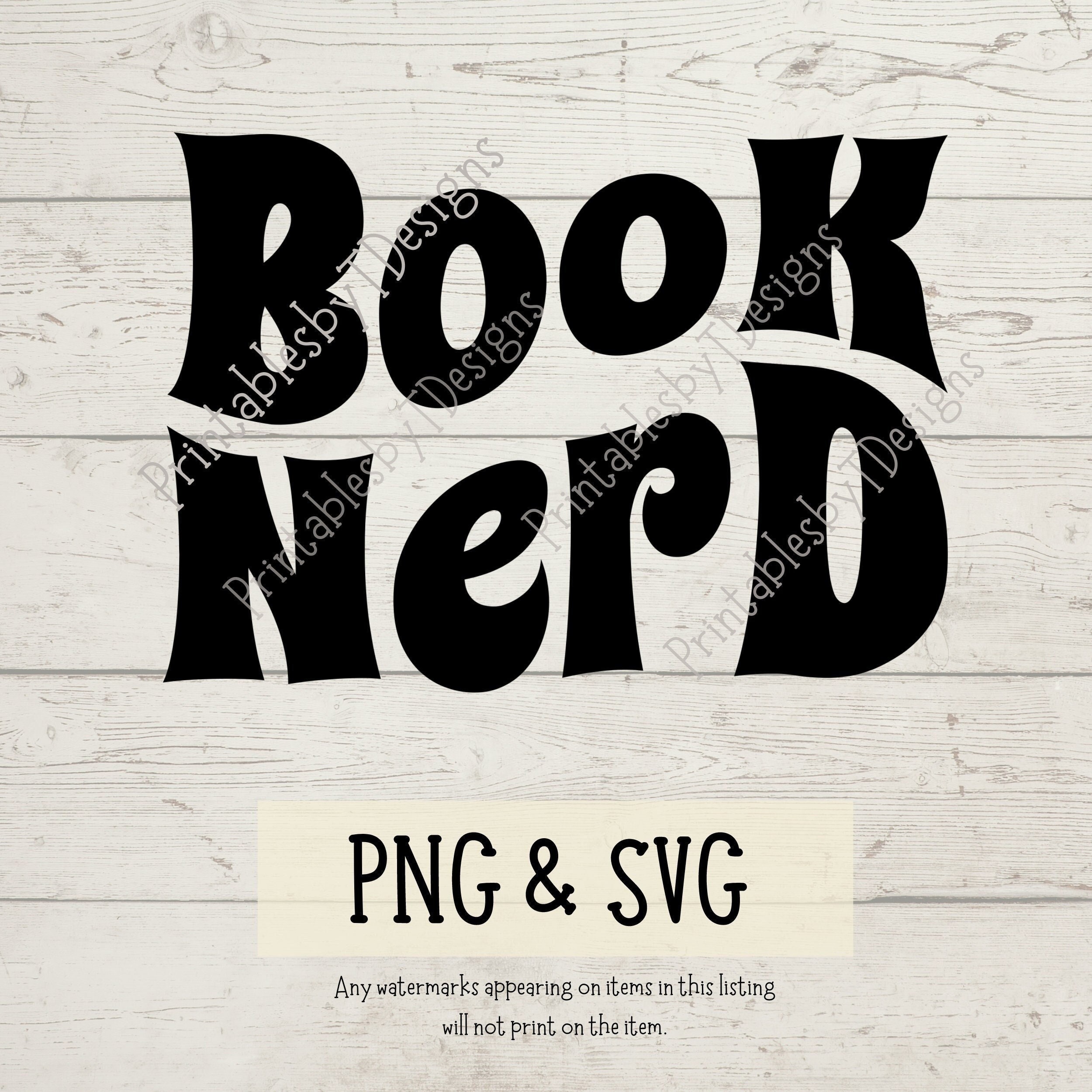 Book Nerd PNG, Wavy Text Art, SVG Cut File, Book Nerd Svg, Art Clipart ...