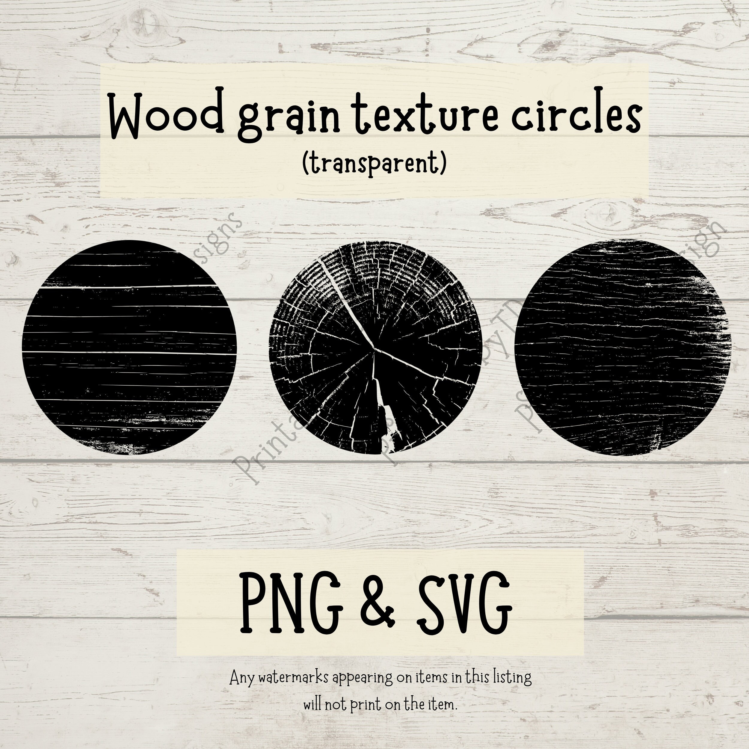 Wood Grain Texture Circles PNG, Wood Grain SVG Cut File, Wood Svg ...