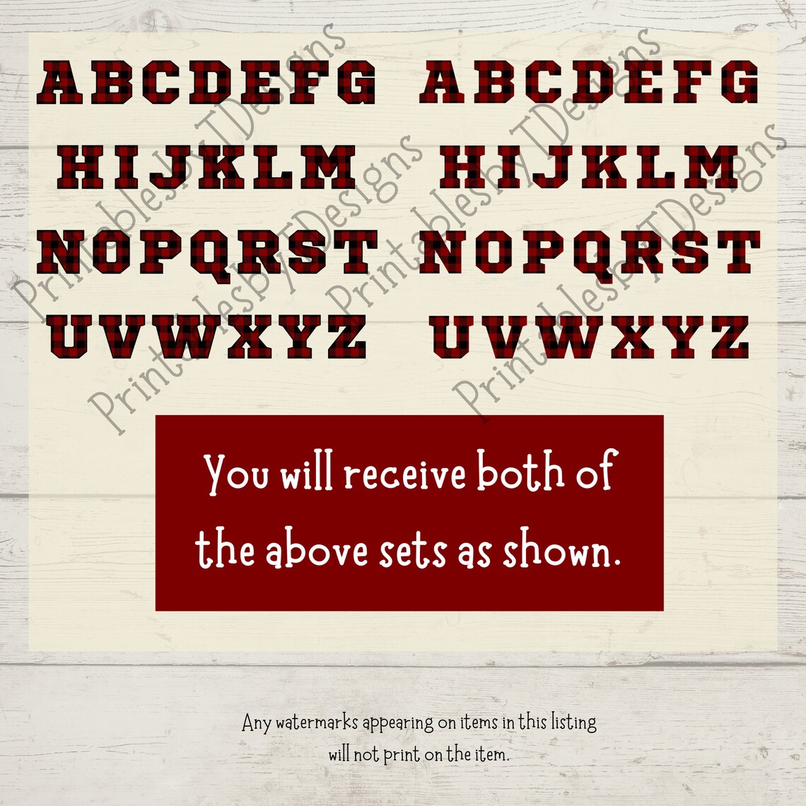 Red Plaid Letters PNG Buffalo Plaid Letters Uppercase - Etsy