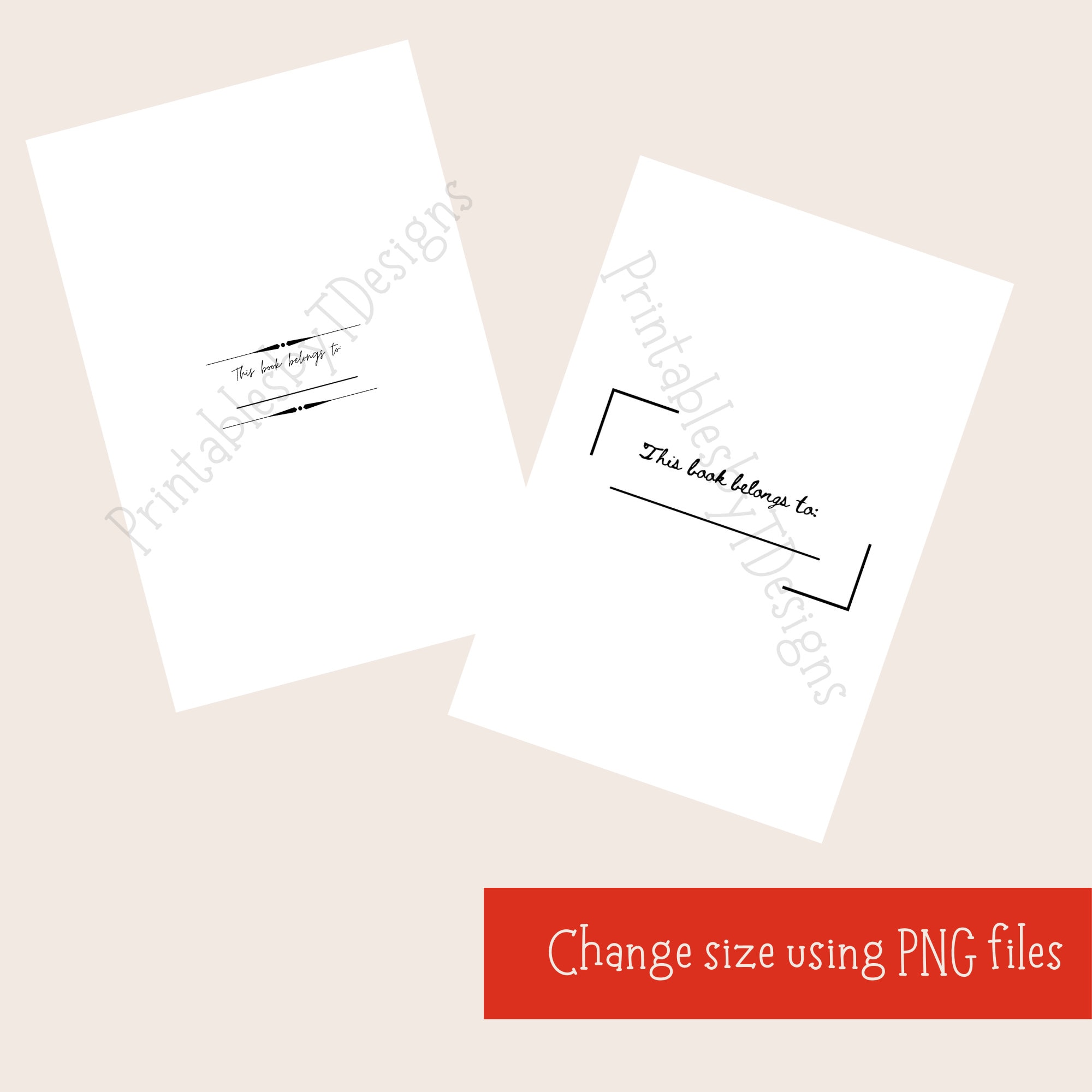 This Book Belongs To, 10 Different Styles, Printable Template ...