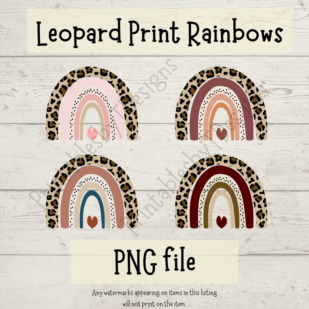 Leopard Print Rainbow PNG, Leopard Print Png, Rainbow Png, Rainbow ...