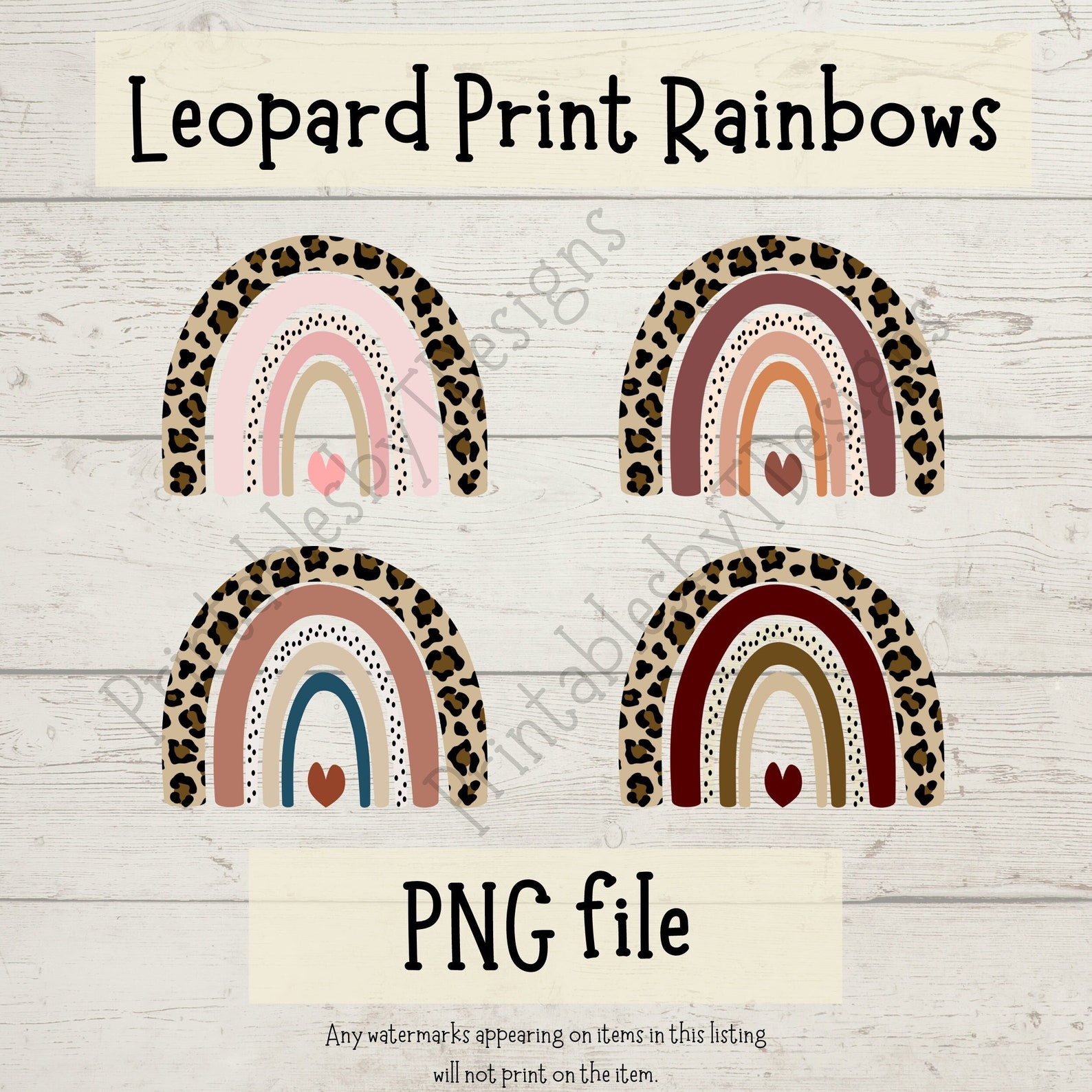 Leopard Print Rainbow PNG, Leopard Print Png, Rainbow Png, Rainbow ...