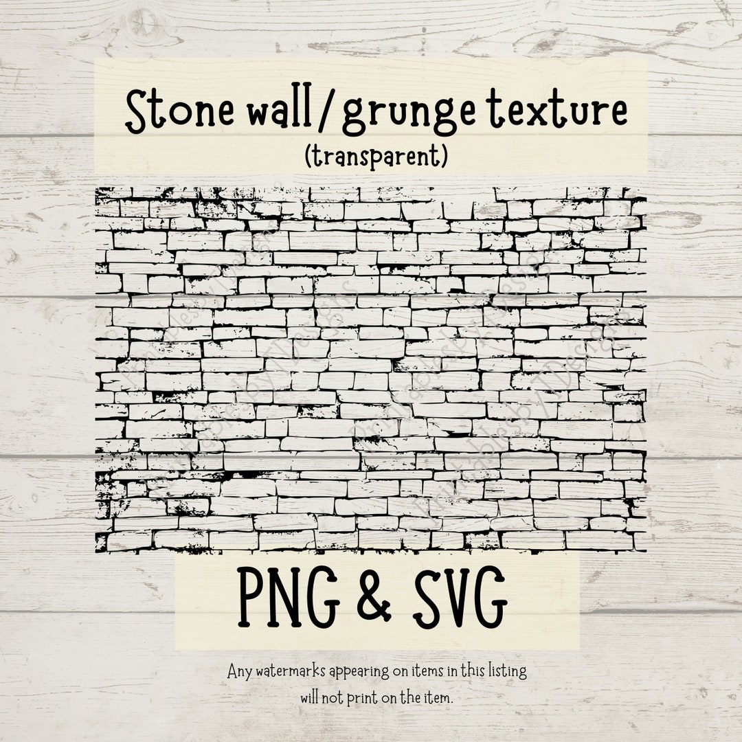Stone Wall Texture PNG, Stone Wall SVG Cut File, Grunge Texture ...