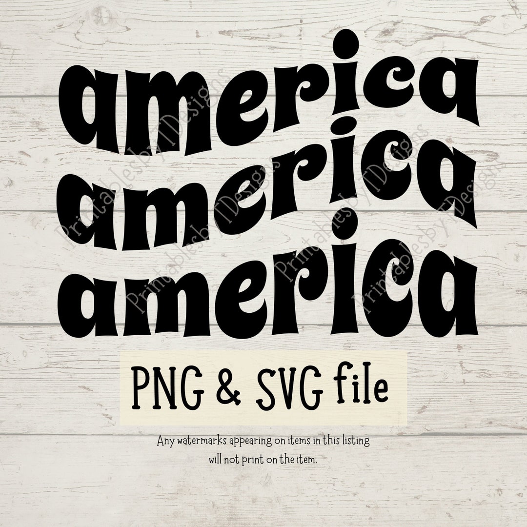 America PNG, America Wavy Text SVG, Wavy Text Png, America Clipart ...