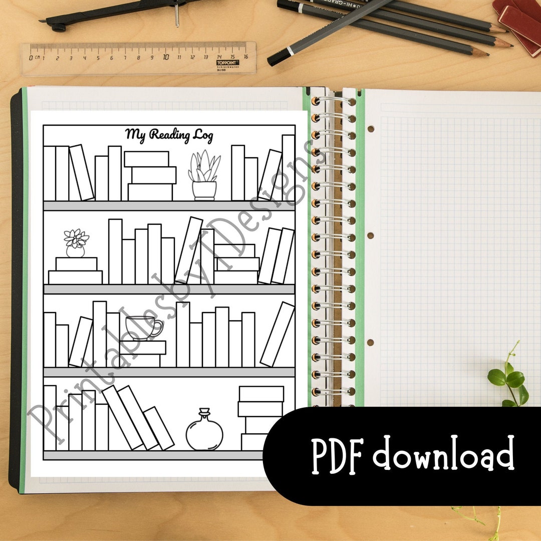 My Reading Log PDF Reading Tracker Printable Planner - Etsy