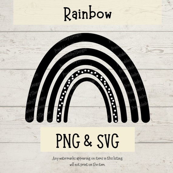 Rainbow PNG SVG Cut File Rainbow Svg Rainbow Clipart | Etsy
