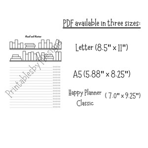 Read and Review Planner Journal Coloring Page PDF Print at Home School ...