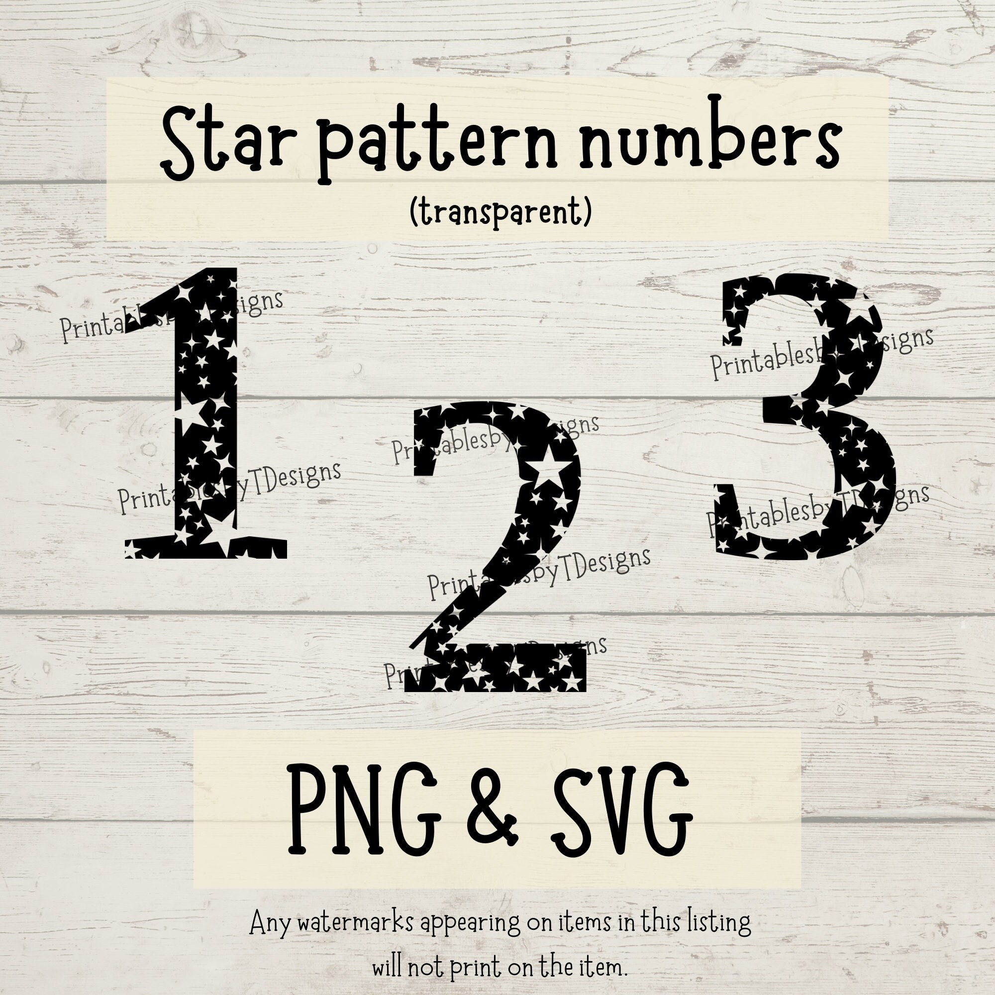 Star Pattern Numbers PNG, Transparent Star Number SVG Cut File, Number ...