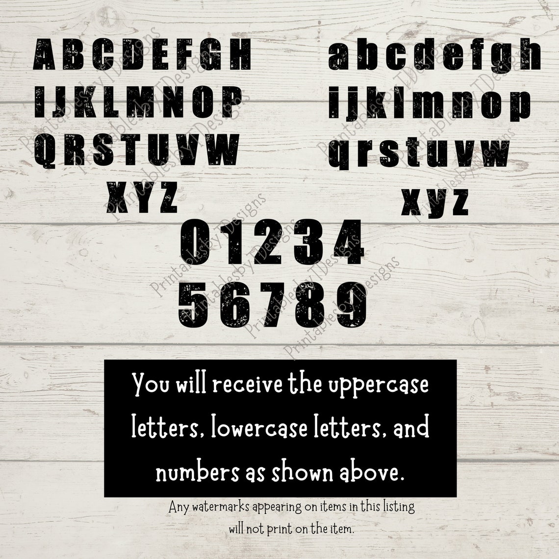 Distressed Font SVG, Grunge Overlay PNG, Uppercase Letters, Lowercase ...